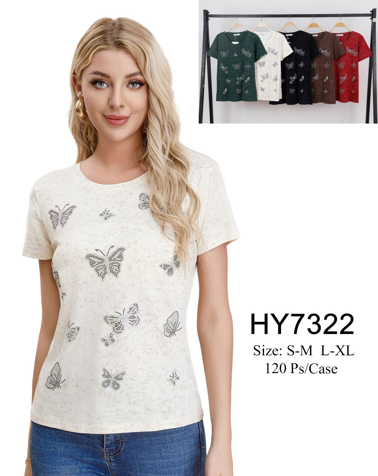 Lady's Fashion T Shirt One Dozen Wholesale Mix Colors Mix Sizes - Nali ...